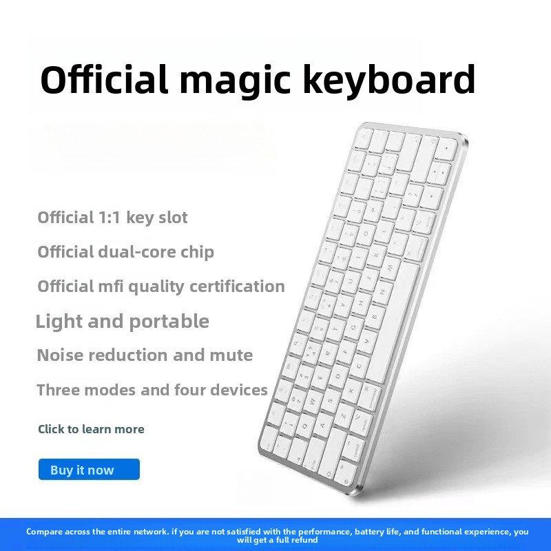 Ultra-thin Bluetooth Wireless Keyboard Portable Silent Office Keyboard ...