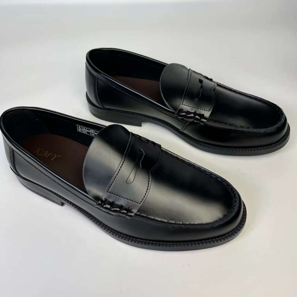 KMY new arrived penny loafers cowhide Japan stytle retro penny leather ...