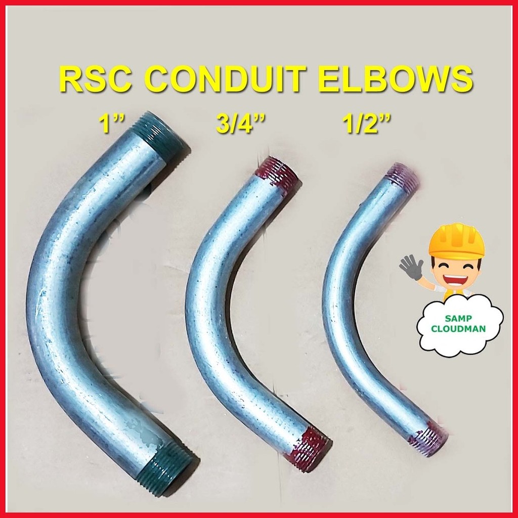 RSC Conduit Elbow 1/2 3/4 1 G.I. Galvanized Rigid Steel Conduit ...