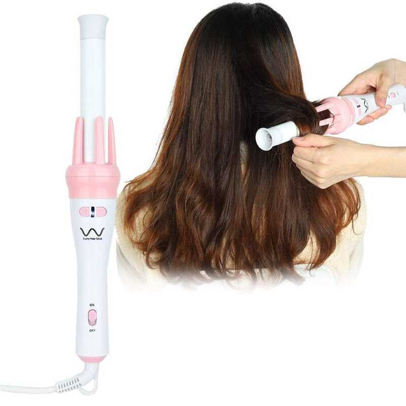 360° Automatic Curling Bar, Ceramic Hair Curler, Iron Wand Rotating ...