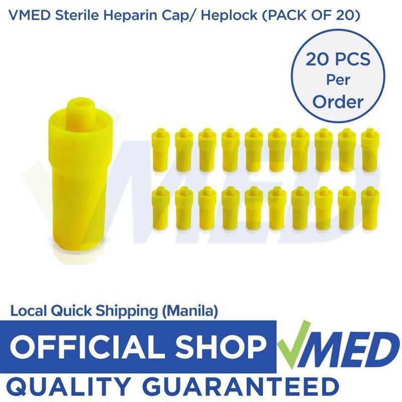 VMED Sterile Heparin Cap/ Heplock (Pack OF 20 And PACK 50) 5Ba | Shopee ...