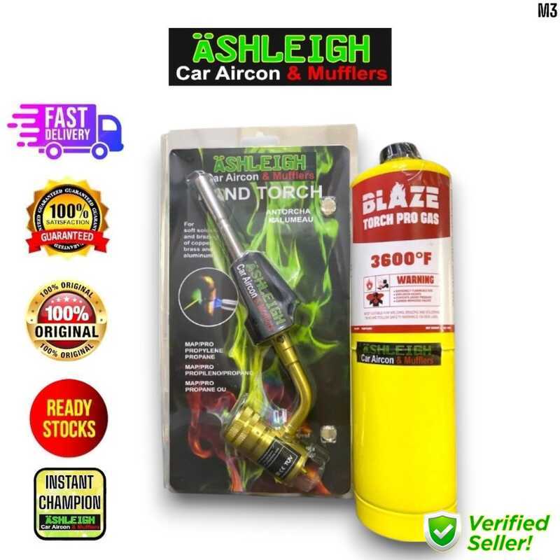 Mapp Gas + Brazing Torch With Igniter Combo Air-Conditioning Car Aircon ...