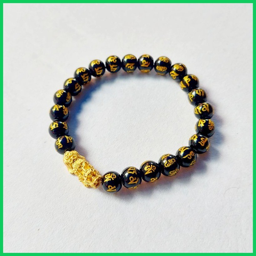 Trending Bracelet Piao Lucky Charm Gold Black | Shopee Philippines