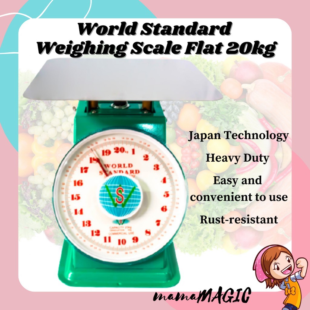 World Standard Spring 20kg Kilohan Weighing Scale TImbangan Flat Plate ...