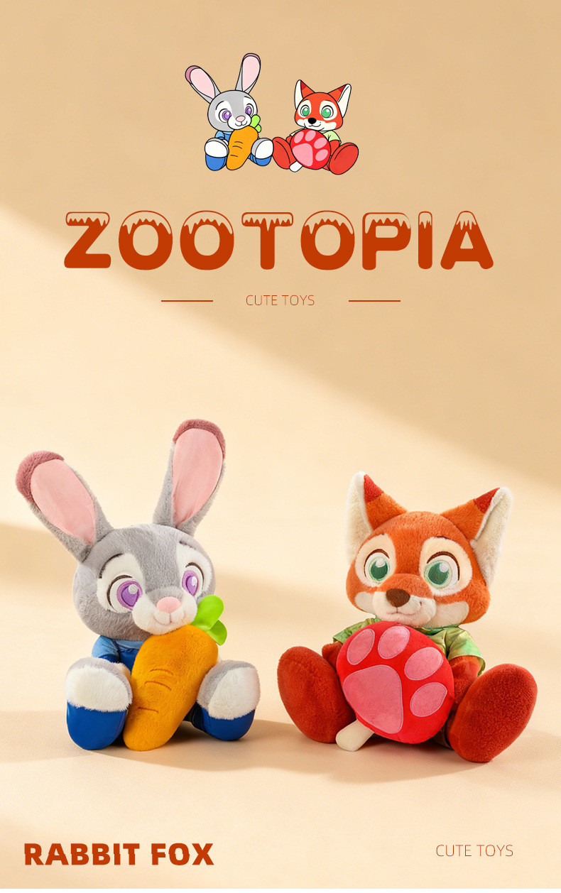 New Zootopia Judy Nick Leopard Police Officer Cute Exquisite Plush Toy ...