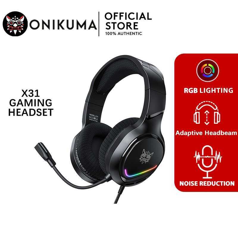 1 ONIKUMA X31 Gaming Headset Wired Headphone RGB Surround Sound With ...