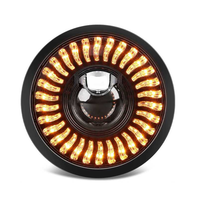 5.75 5-3/4 Inch Round LED Headlight For Harley Davidson Dyna Street Bob ...