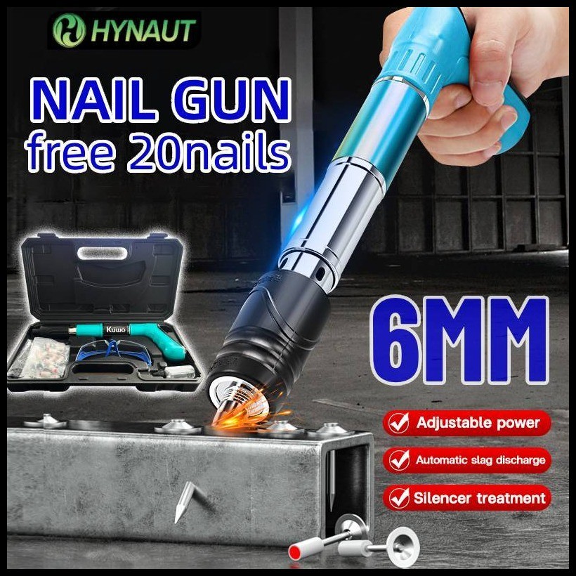 HYNAUT Nail Gun (Free 20 nails) Nail Gun Heavy Duty Manual Steel Nail ...
