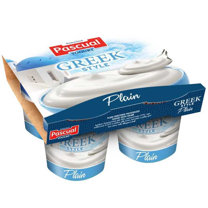 Pascual Yogurt Greek Style PLAIN (4 X 100G) 3A5 | Shopee Philippines