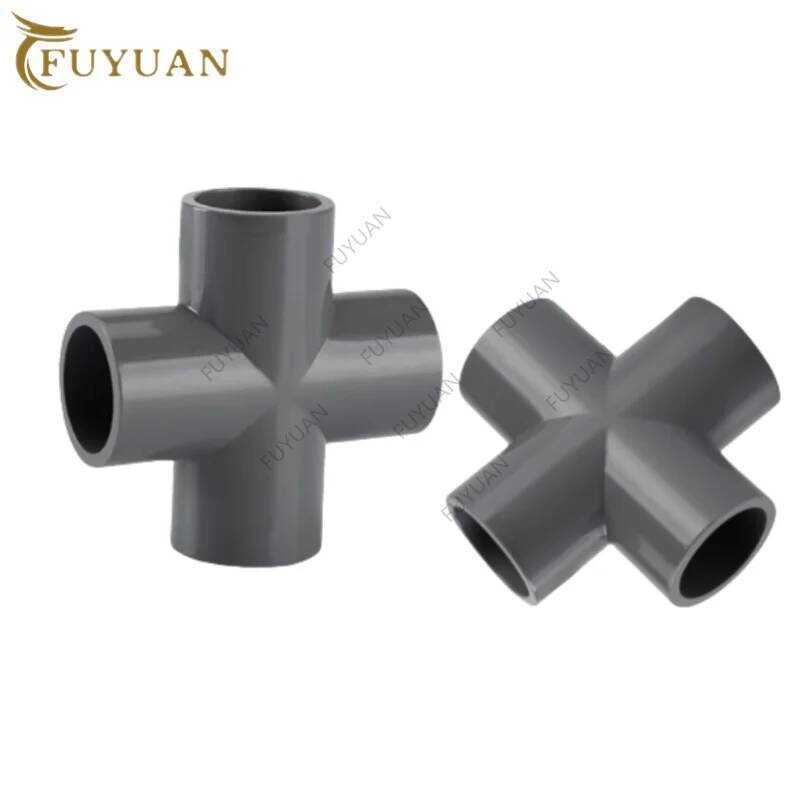PVC 20-110Mm Water Ply Pipe Fittings Joint Pipe Cross Connector ...