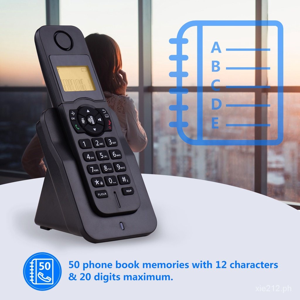 1005 Cordless Telephone Digital Landline Phone With Speaker Office Home ...