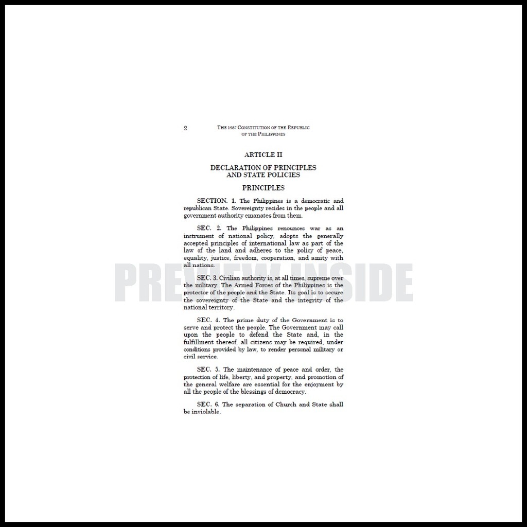 The 1987 Constitution of the Republic of the Philippines (College ...