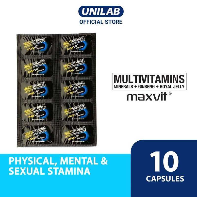 Unilab Maxvit 10 Capsules - Multivitamins Minerals With Ginseng Royal ...