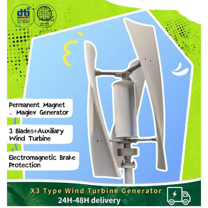 600W/1000W Wind Turbine 12V 24V Mild Start Magnetic Levitation ...