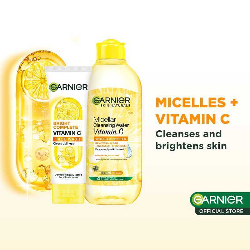 Garnier Vitamin C Double Cleansing Duo: Foam Cleanser & Brightening ...