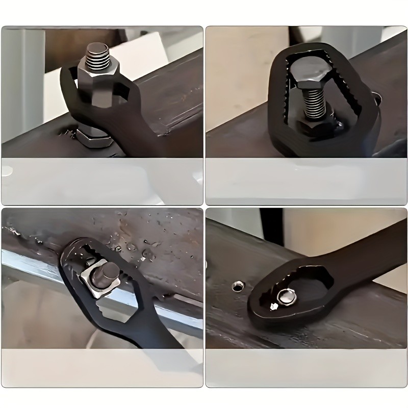 3pcs Heavy-Duty Double-Ended Wrench Set with Self-Tightening Crescent ...