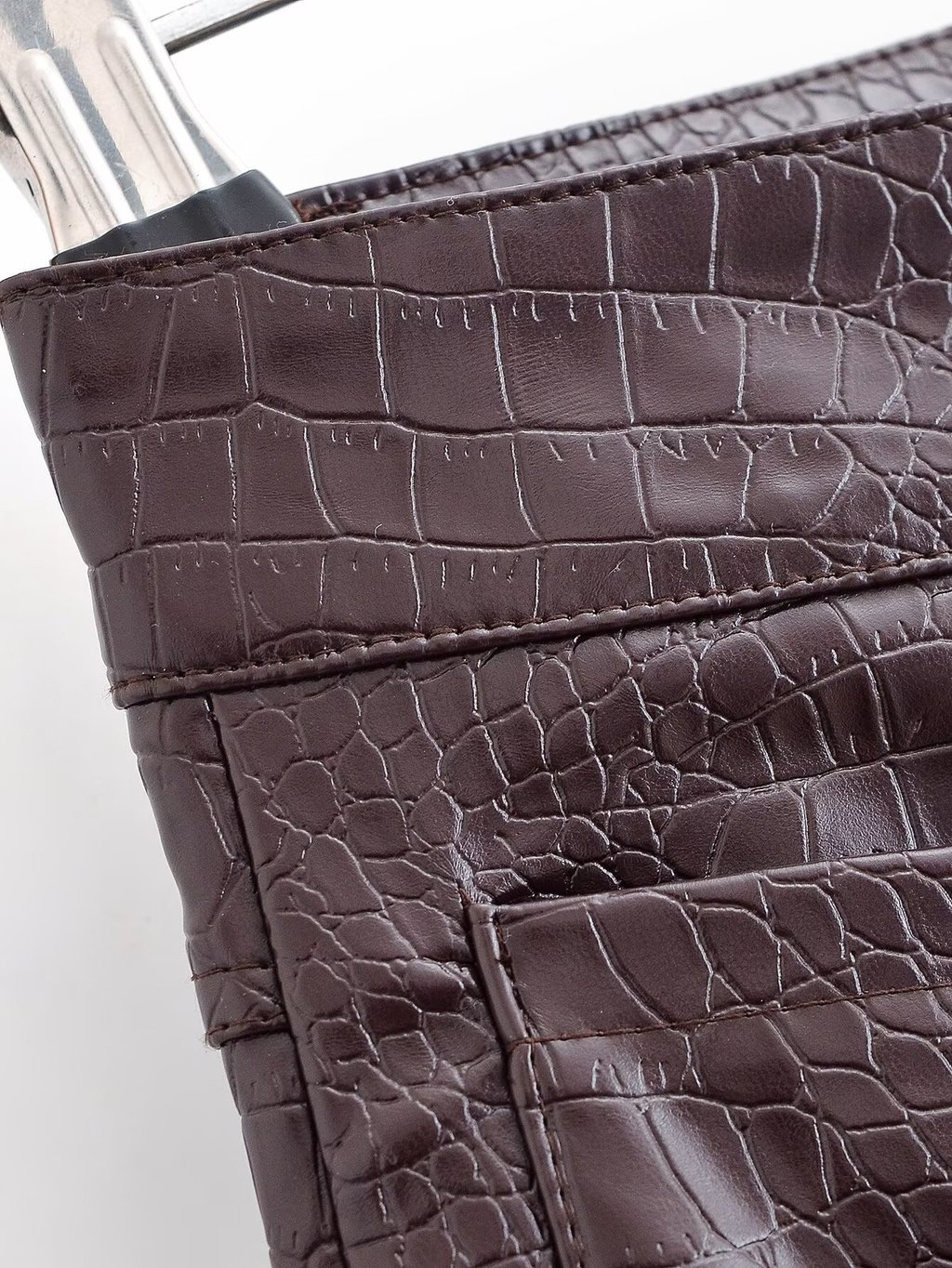 2025 Autumn New European and American style Crocodile Pattern Bright ...