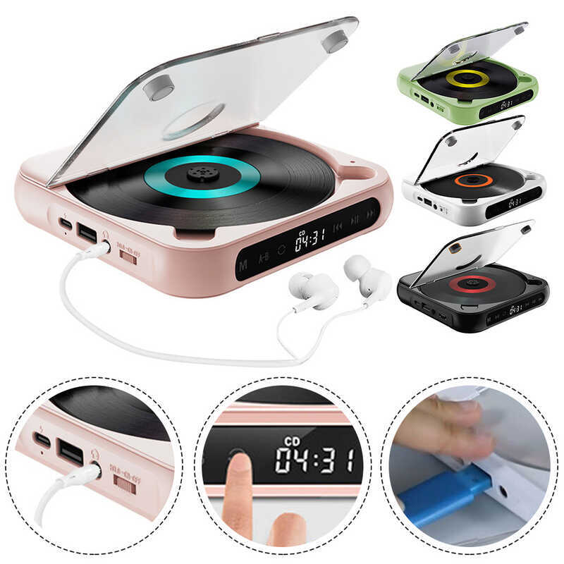 【Mall Gmtop】 Versatile Portable CD Player With Bluetooth-Compatible ...