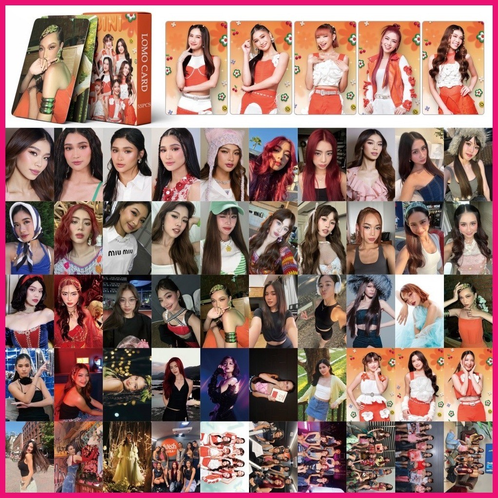 55Pcs/Box BINI Photocards Orange Jollibee LOMO Card Bini Idol ...