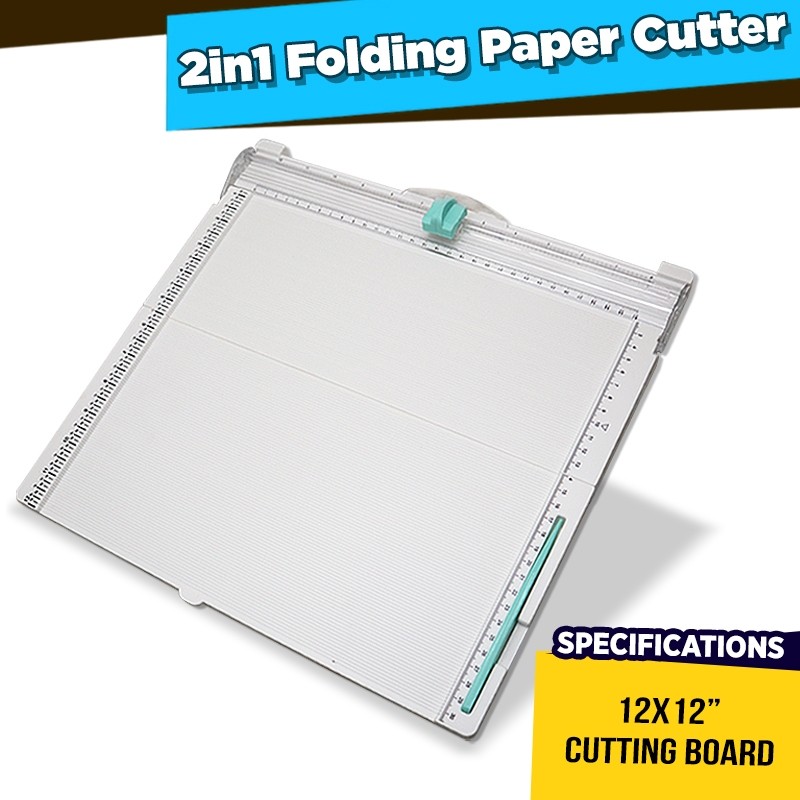 2in1 Folding Paper Cutter 12x12 Cutting Board | Shopee Philippines