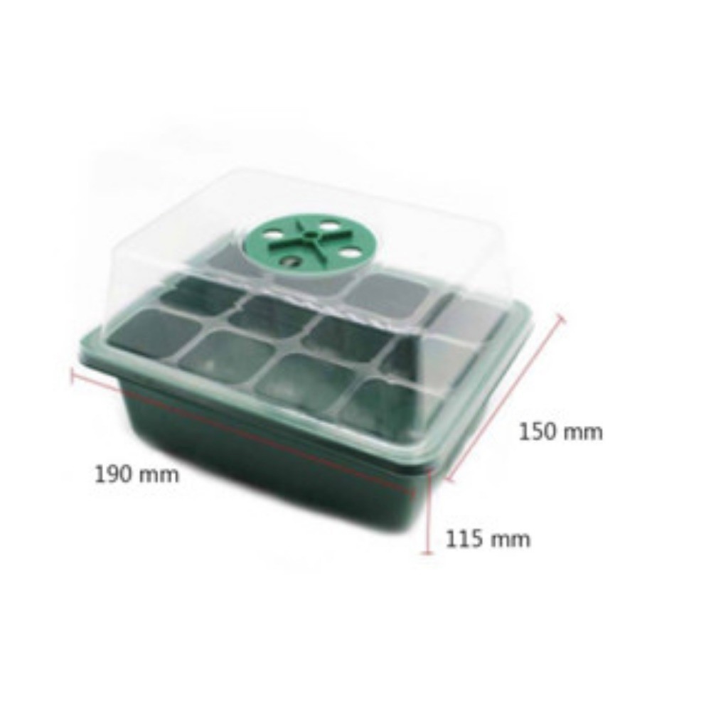 12 /24 holes Seed Trays Set Rectangle Deep Root Grow Box Indoor Outdoor ...