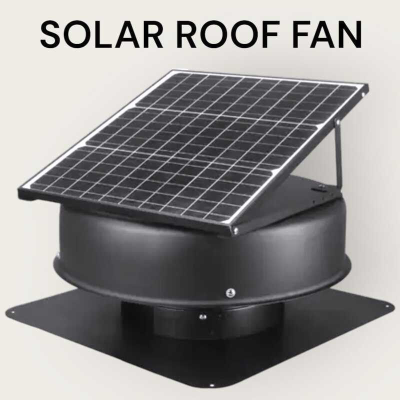 WISHGATE Solar Roof Ventilator 35 Watts 1300Rpm Aluminum Fan Blades ...