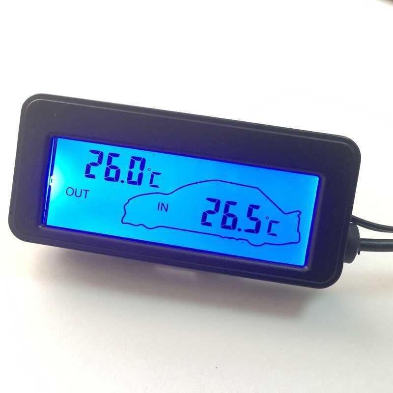 Foreign Trade 12v Digital Thermometer Car Thermometer Backlight Mini ...