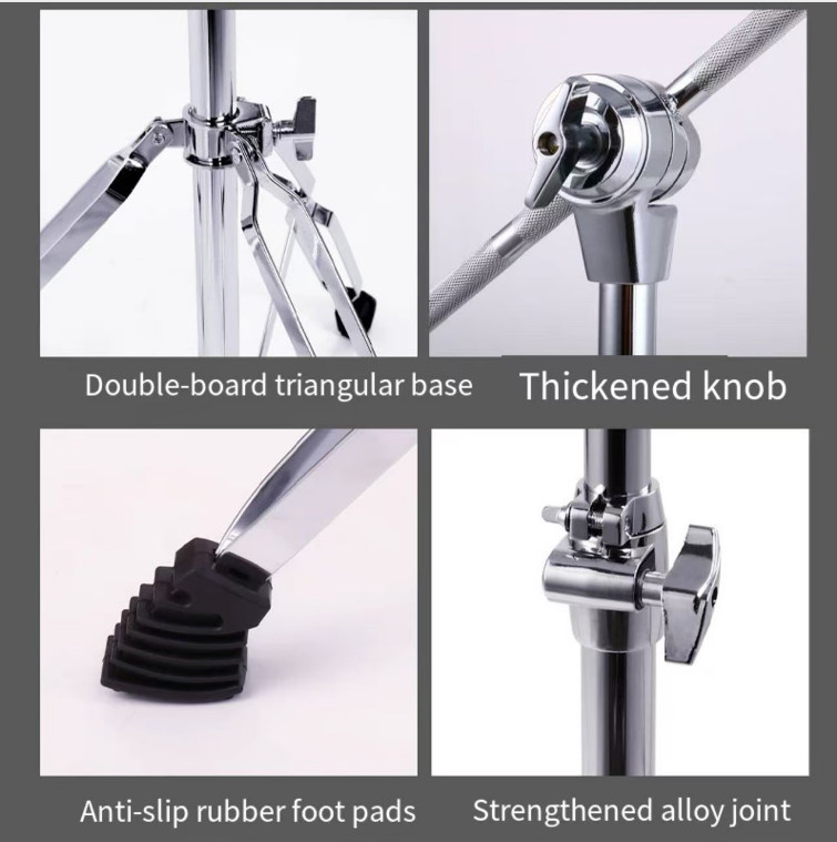 Cymbal Stand Straight With Boom Adjustable Height Angle Cymbal Holder ...