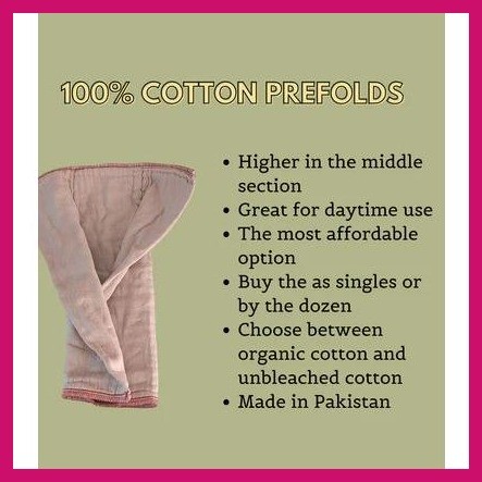 Geffen Baby Pakistani Organic Unbleached Reusable Prefolds for cloth ...