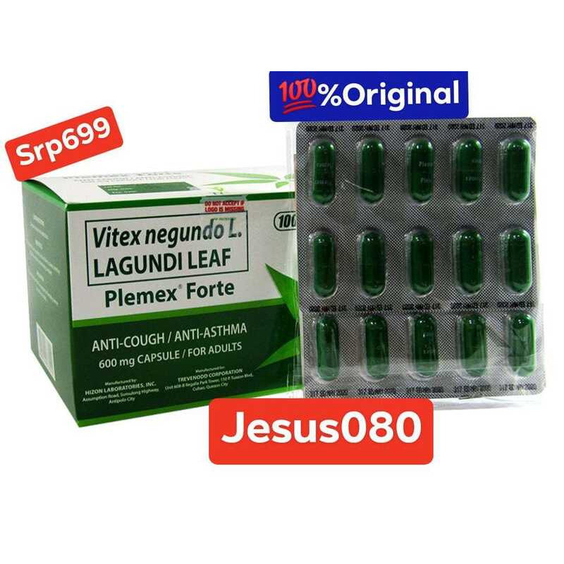 Plemex Forte ( LAGUNDI LEAF ) For Adults 100 Capsules 600Mg -Fda Approval FDA HMR - 99 F24 ...