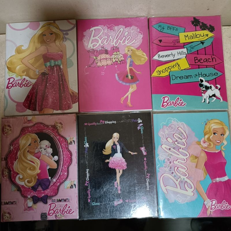 10pcs Barbie Composition Notebook with Plastic Cover 80 Leaves [Random ...