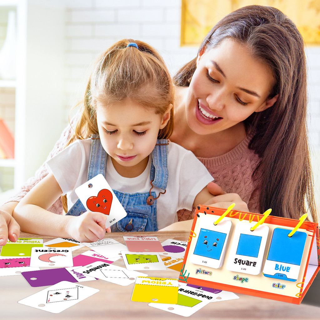 Picture Shape & Color Recognition Matching English Cards for Kids ...