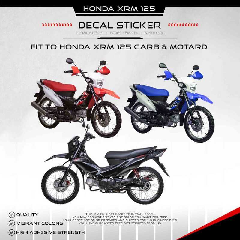 Honda XRM 125 Carb Decals - Riders Base Fully Laminated - Gloss Vinyl ...