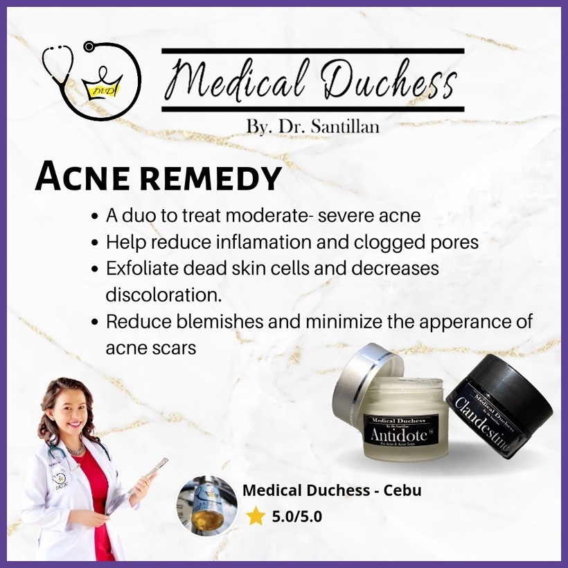 MD Acne Remedy Set (Antidote cream 10g & Clandestine Cream 5g) | Shopee ...