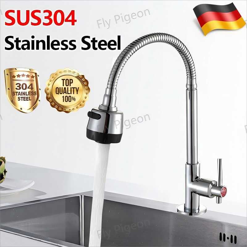 304 Steel 360 Rotatable Type Single Cold Vertical Gripo Stainless Sink ...