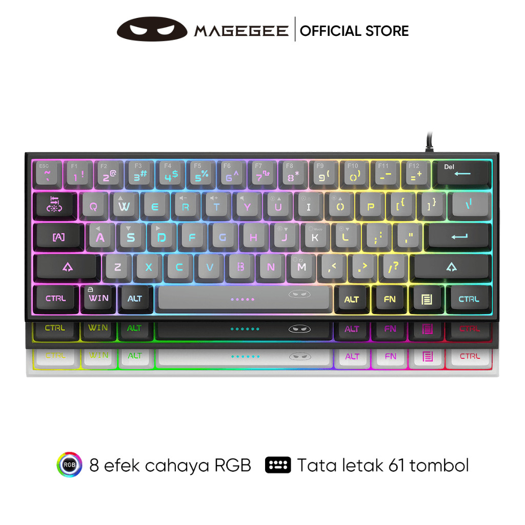 MAGEGEE Wired Gaming Keyboard RGB Light 61 Keys TS91 | Shopee Philippines