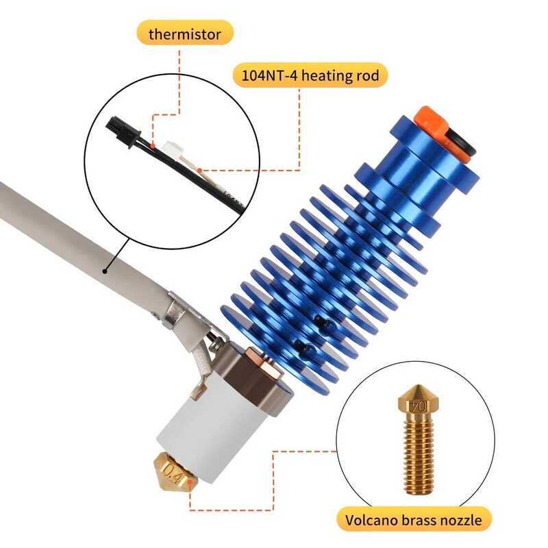 24V 3 1 60W Volcano Hotend Kit For Voron 2.4 Prusa Ender 3 Cr10 Mk3s 3D ...