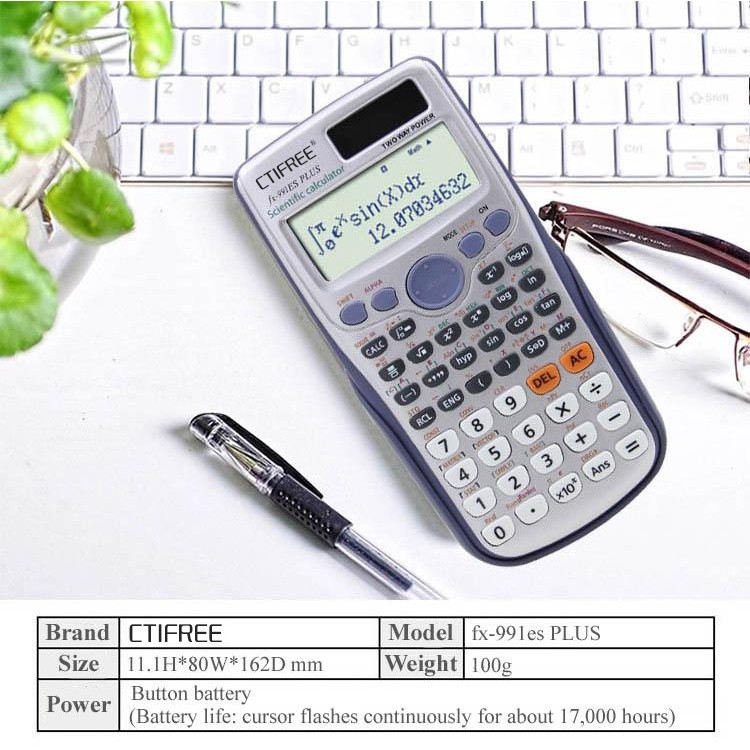 Casio Scientific Calculator fX-991ES Plus Heavy Duty Engineering Calculator-1 Unit | Shopee ...