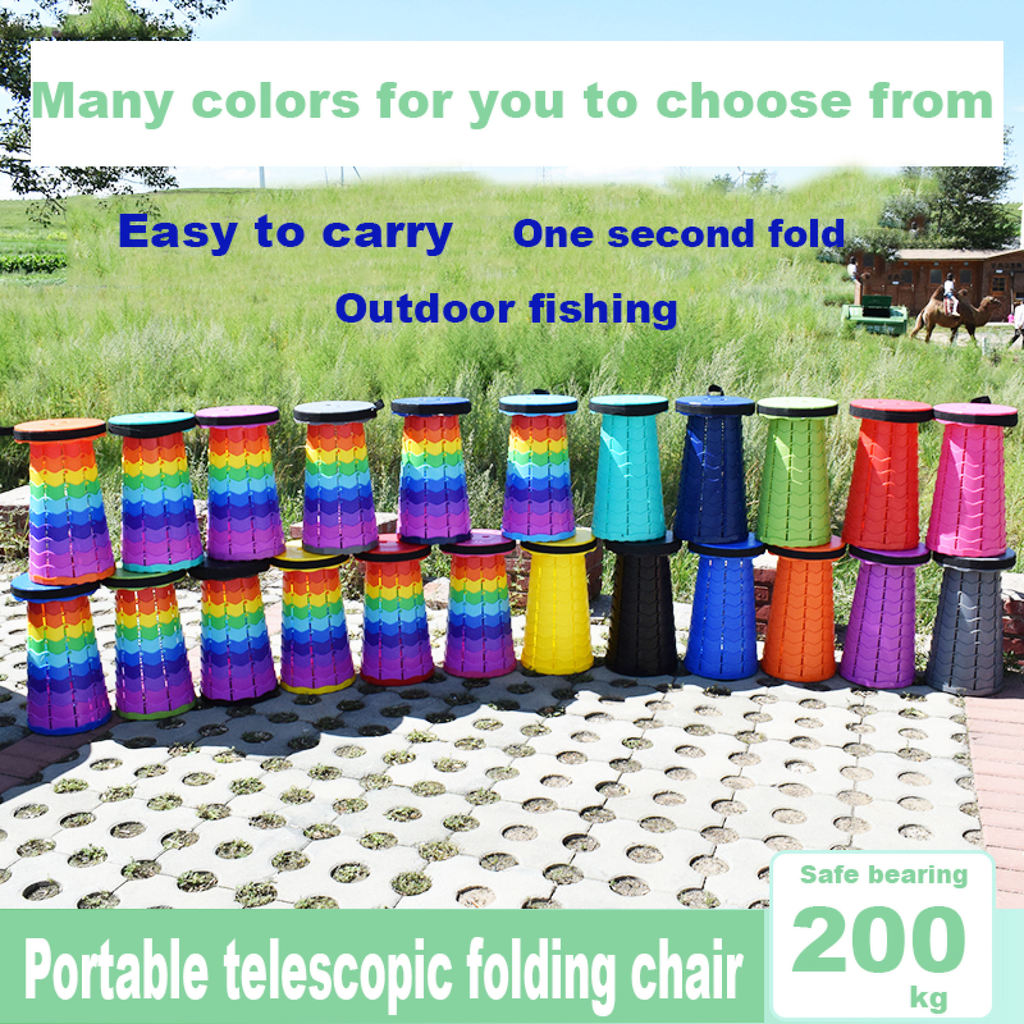 Loogu Lightweight Outdoor Telescopic Folding Stool Portable Retractable ...