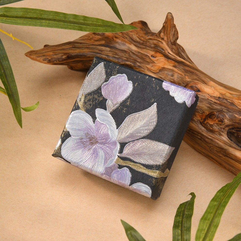 Retro Style Flower Jewelry Paper Box Vintage Earring Necklace Displayer ...