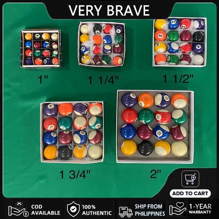 DIYMO Billiard Ball Set For Junior Tables (Bola Ng Bilyaran) 2F2 ...