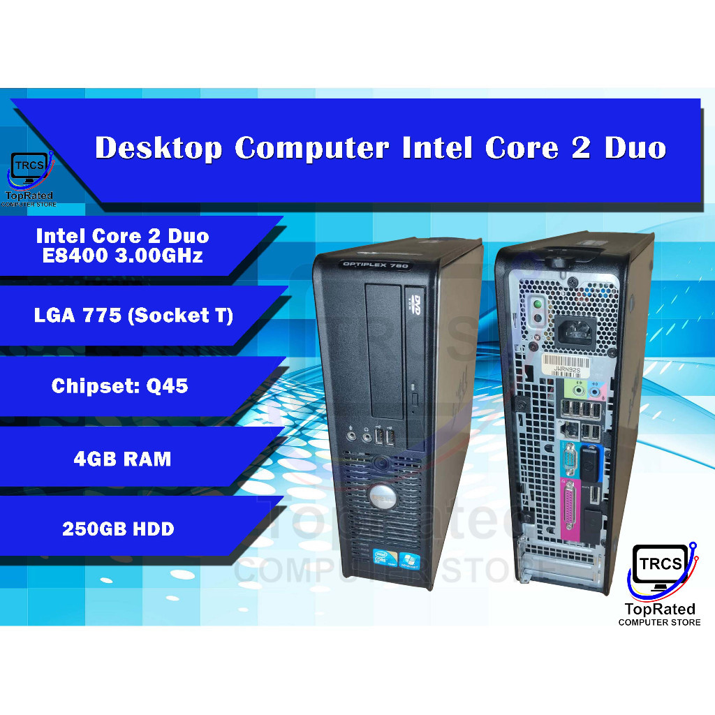 Desktop Computer DELL Optliplex 780 Intel Core 2 Duo E8400 3.00GHz 2GB ...