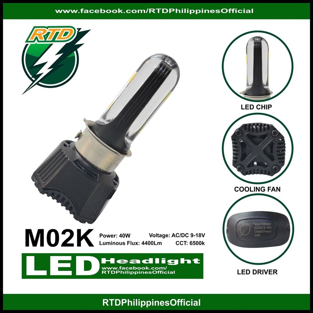 ORIGINAL RTD RAYTON LED HEADLIGHT M02K WITH FAN AND PARKLIGHT | RTD ...