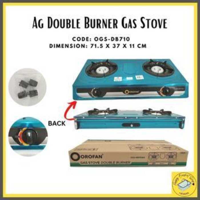 OROFAN OGS-DB710 AG KALAN / DOUBLE BURNER GAS STOVE 6f6 | Shopee ...