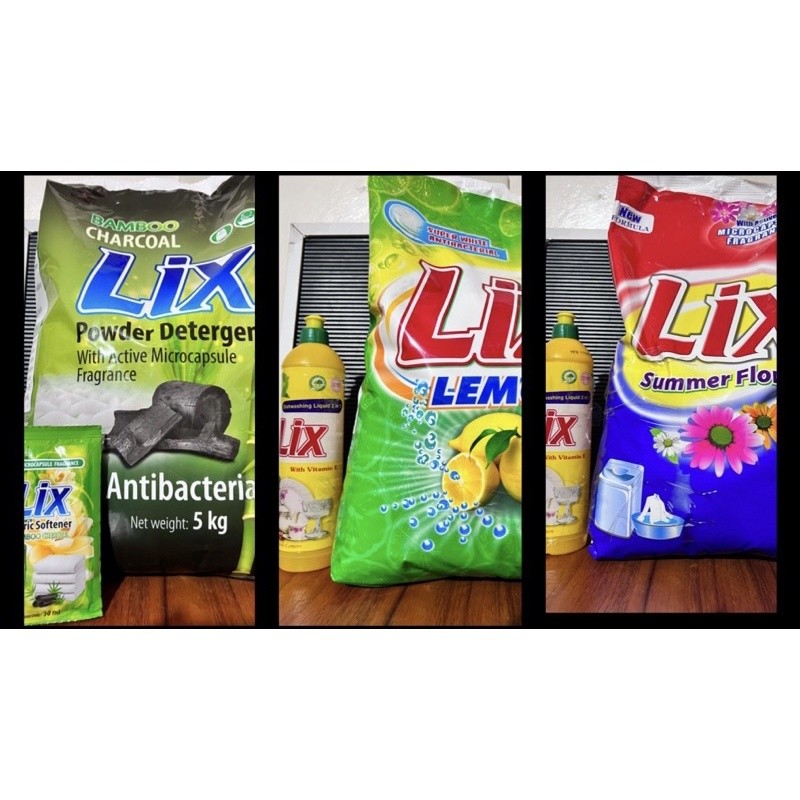 Lix Detergent Powder Summer Flower/ Lemon / Bamboo Charcoal 5 kilos ...