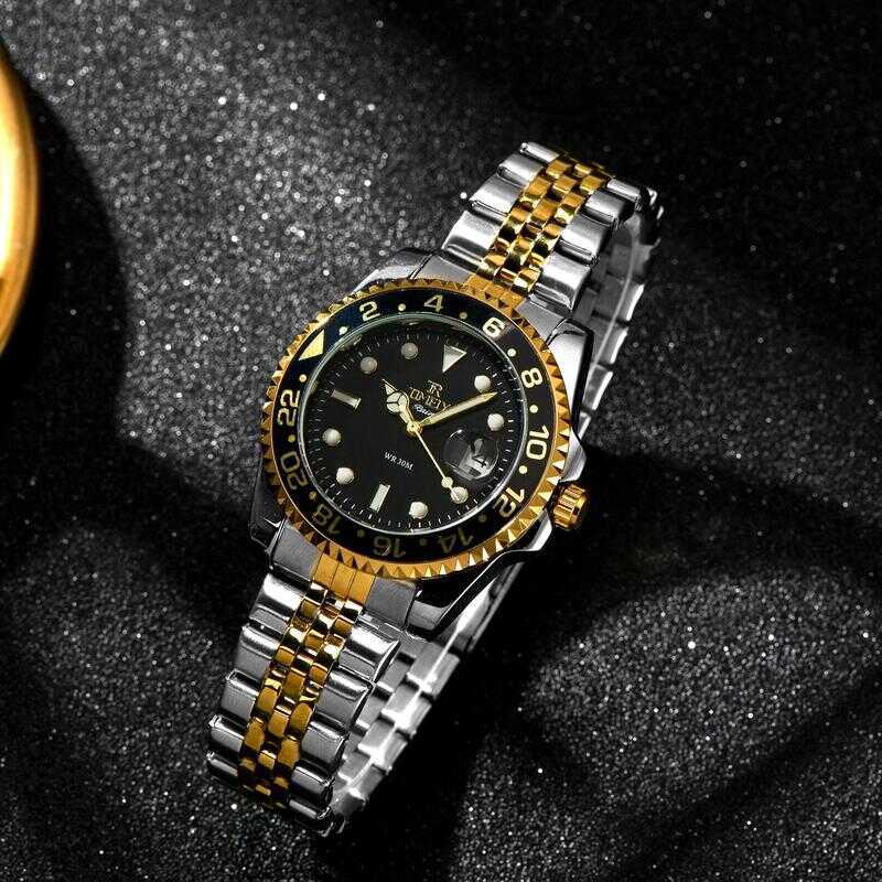 Timely Rain Men Relo Analog Watch Stainless Steel 30 Meters Waterproof ...