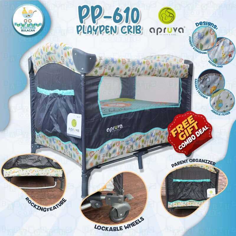 Fourths Couture Apruva Crib for Baby Playpen with Rocking Features and ...