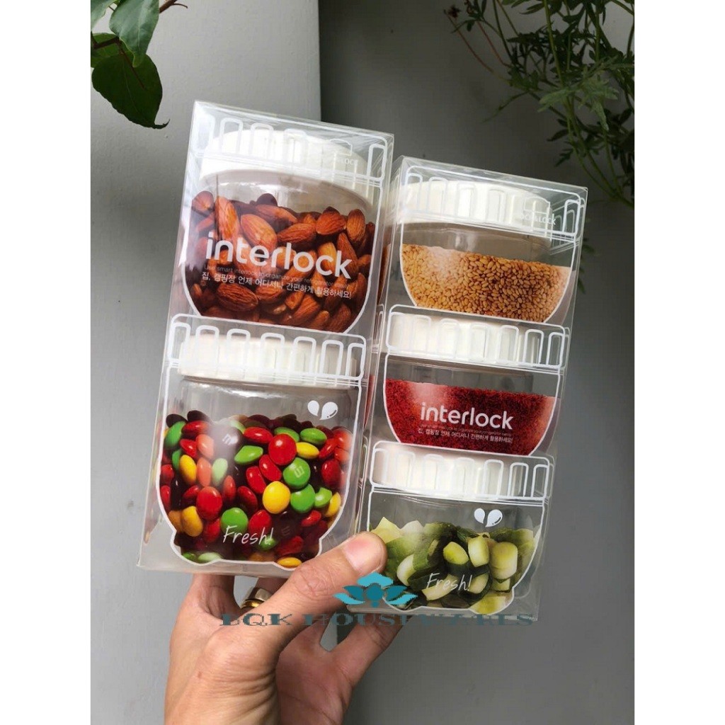 Set of 3 interlock jars 150ml Lock&Lock - INL201S3 INL202S2 | Shopee ...
