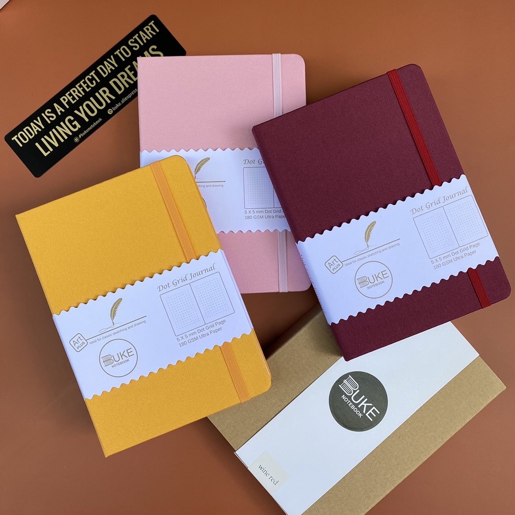 NEW 180 GSM Dot-Grid Bullet Journal by Buke Notebooks (Linen Fabric ...