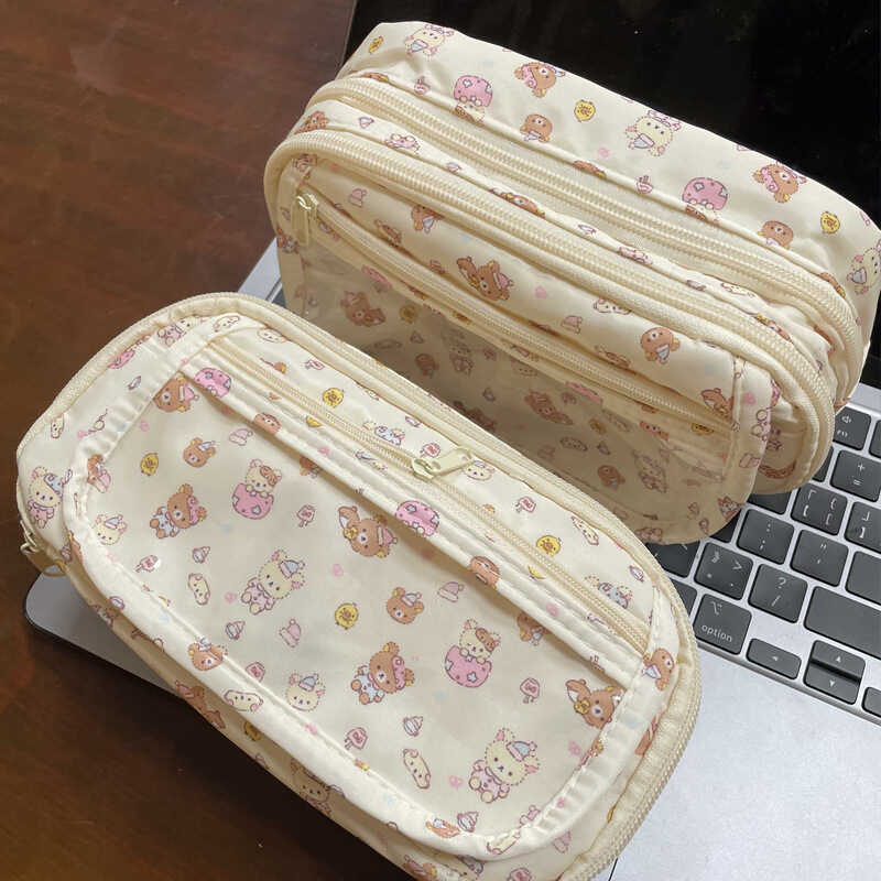 New Rilakkuma Pain Cartoon Cute Large Capacity Stationery Bag Multi ...